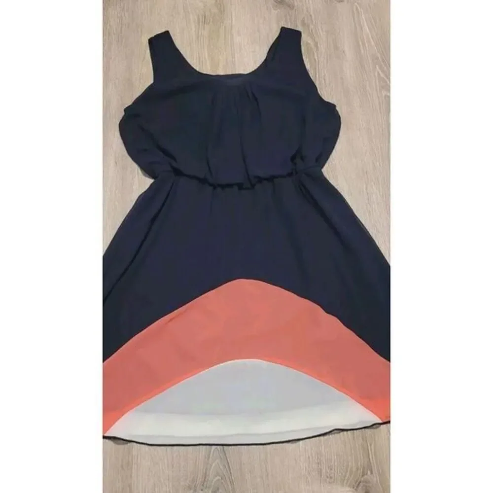 Enfocus Studio | Dresses | Enfocus Studios Womens Navy Blue With Paech ...